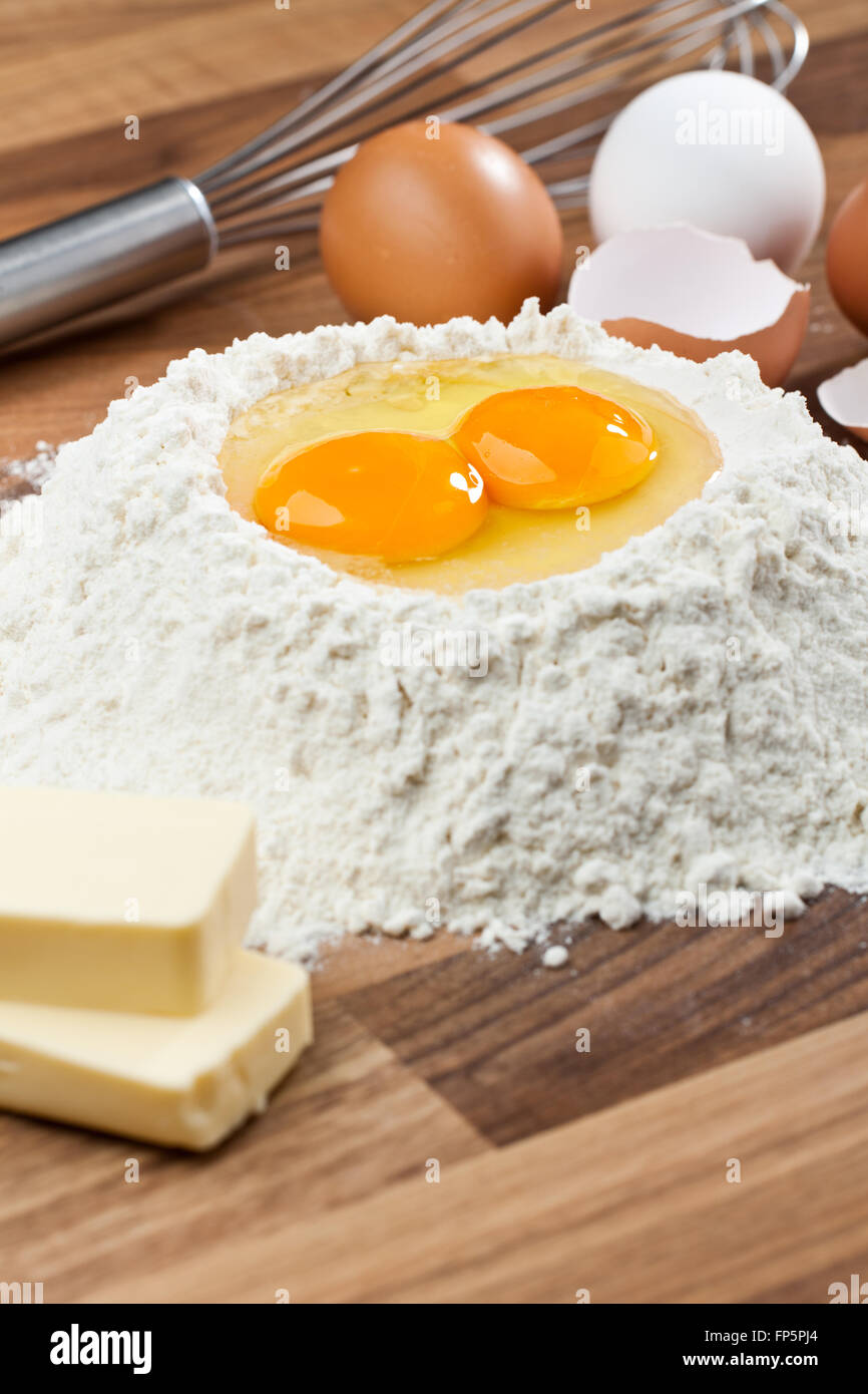 Basic ingredients for baking. All the ingredients and utensils ...