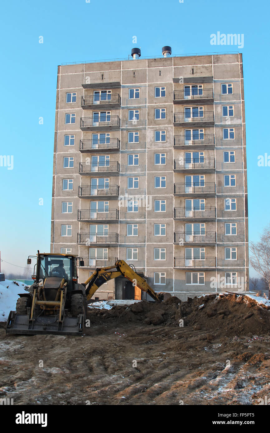 summer construction site prefabricated house Stock Photo - Alamy