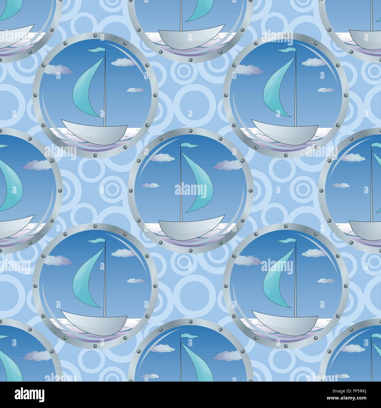 Sail blue sky background Stock Vector Images - Alamy