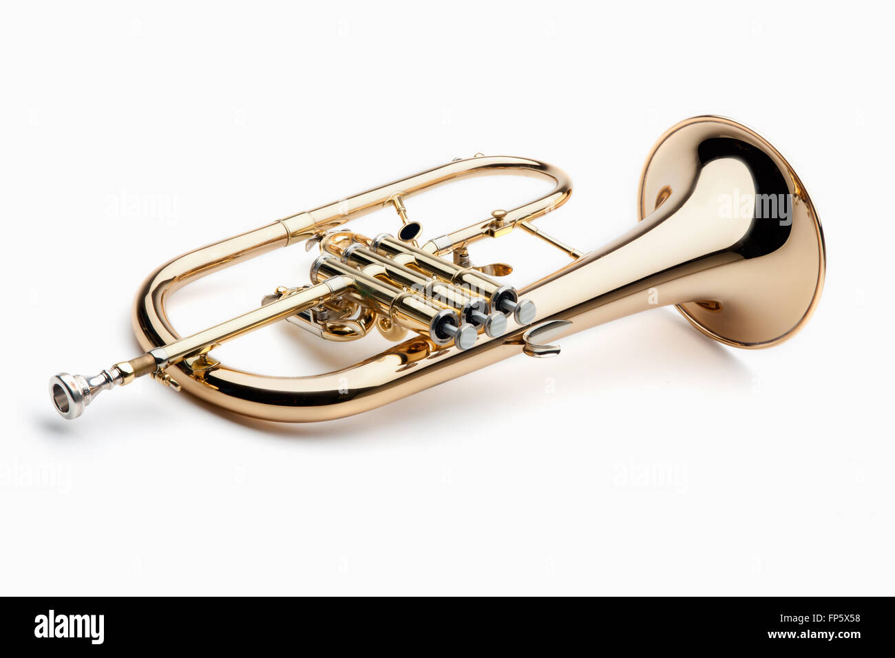 Trumpet isolated on a white background Stock Photo - Alamy