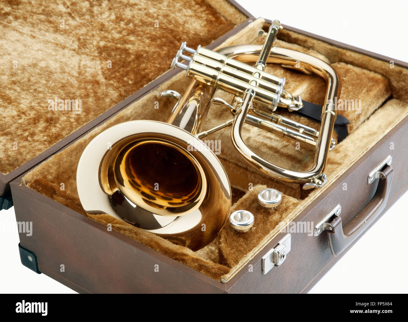 Trumpet isolated on a white background Stock Photo - Alamy