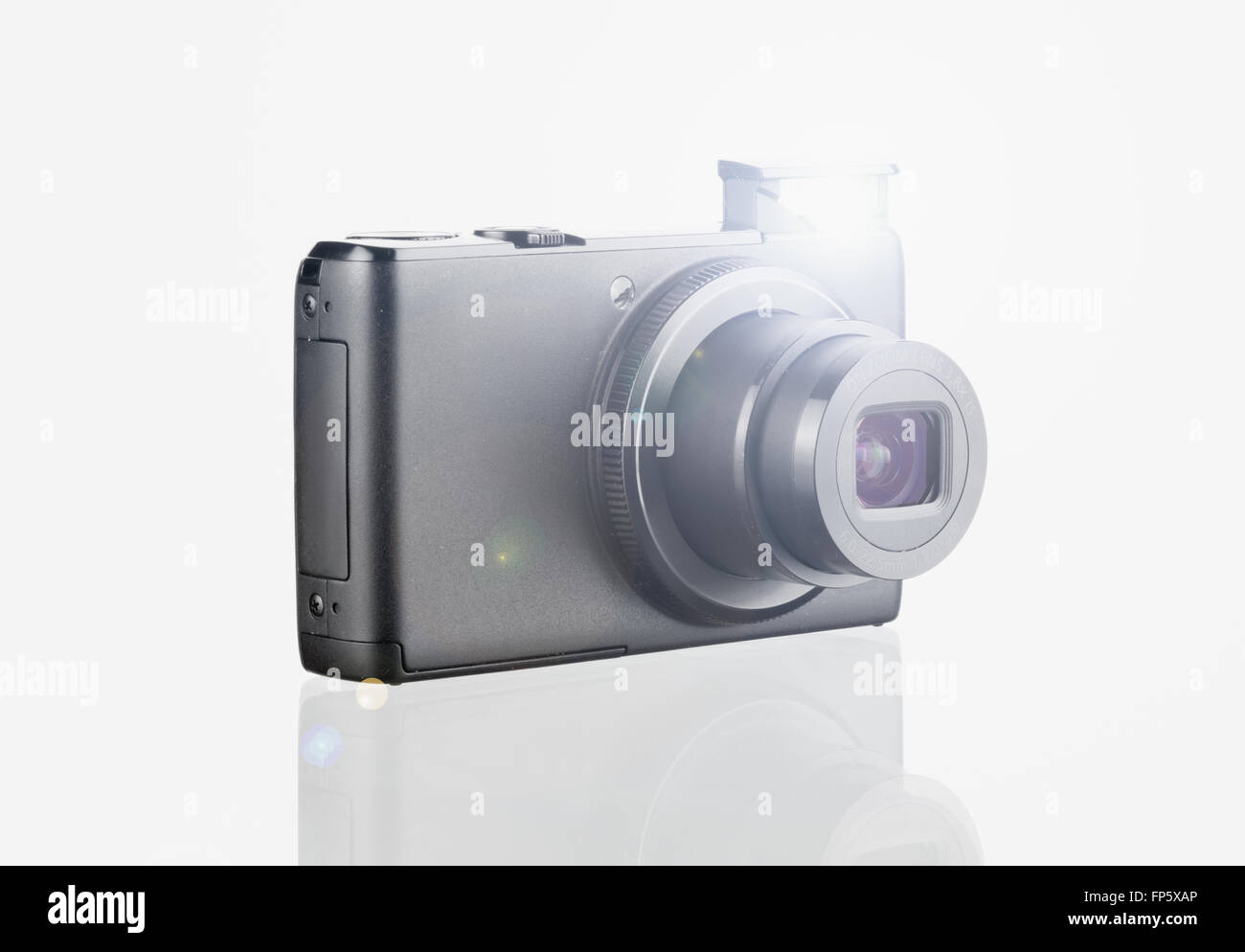 Digital camera isolated on white background Stock Photo - Alamy