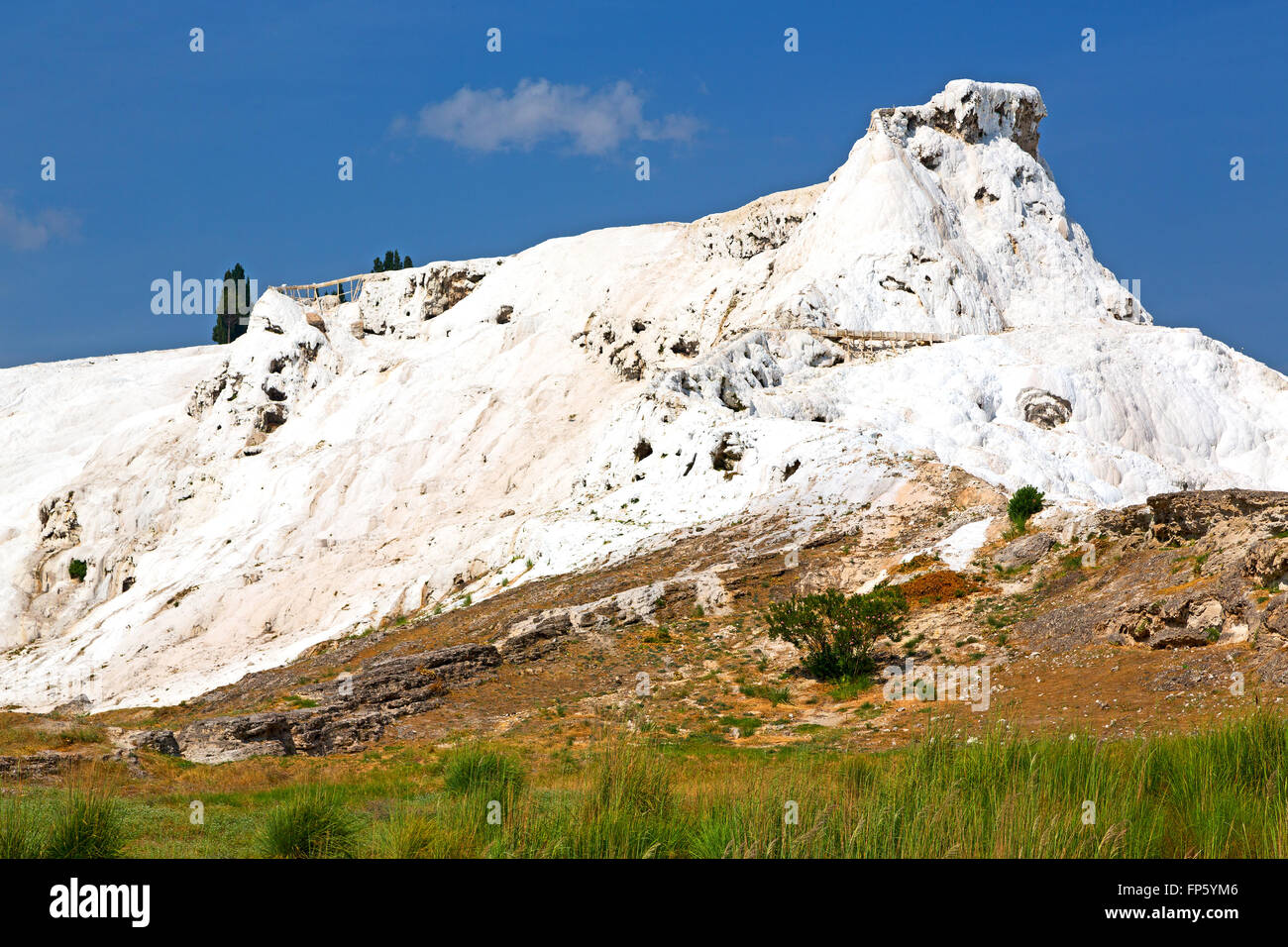 abstract in pamukkale turkey asia the old calcium bath and travertine ...