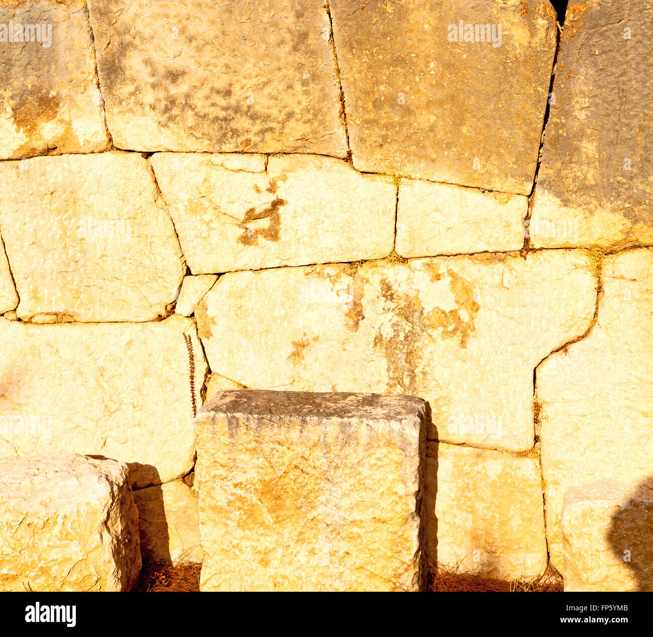 step brick in greece old wall and texture material the background Stock ...