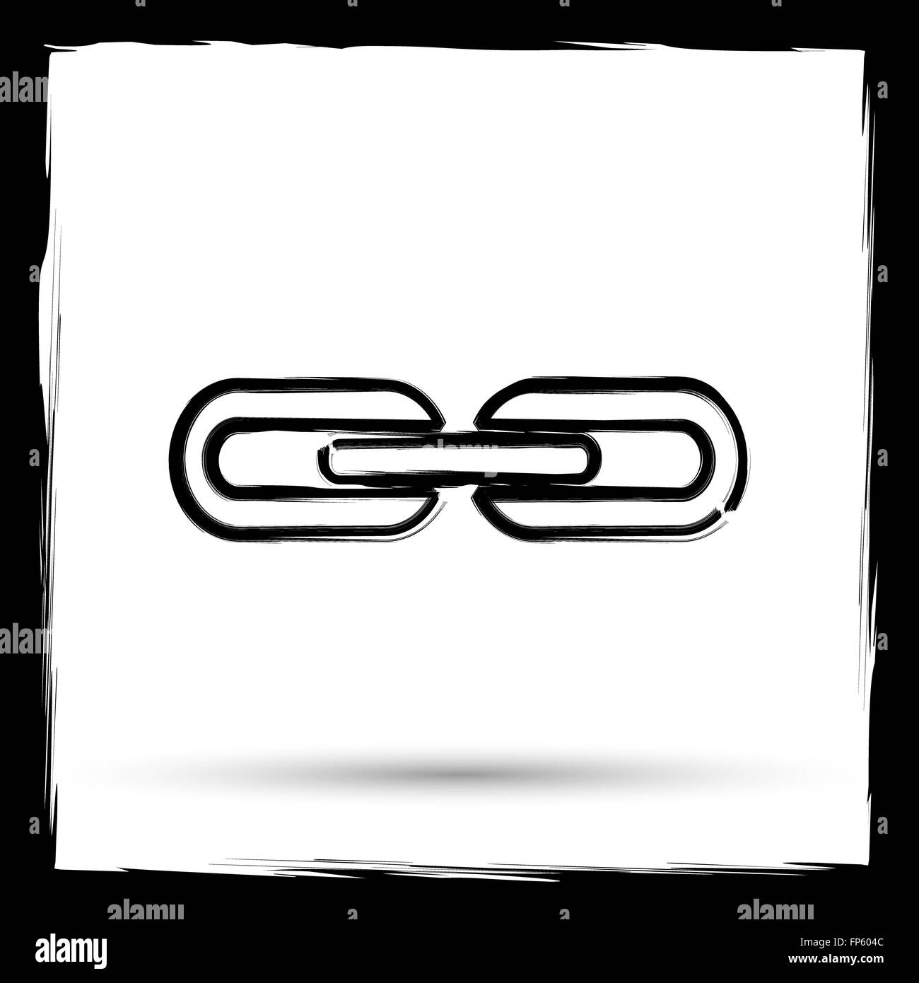 Link icon. Internet button on white background. Outline design ...