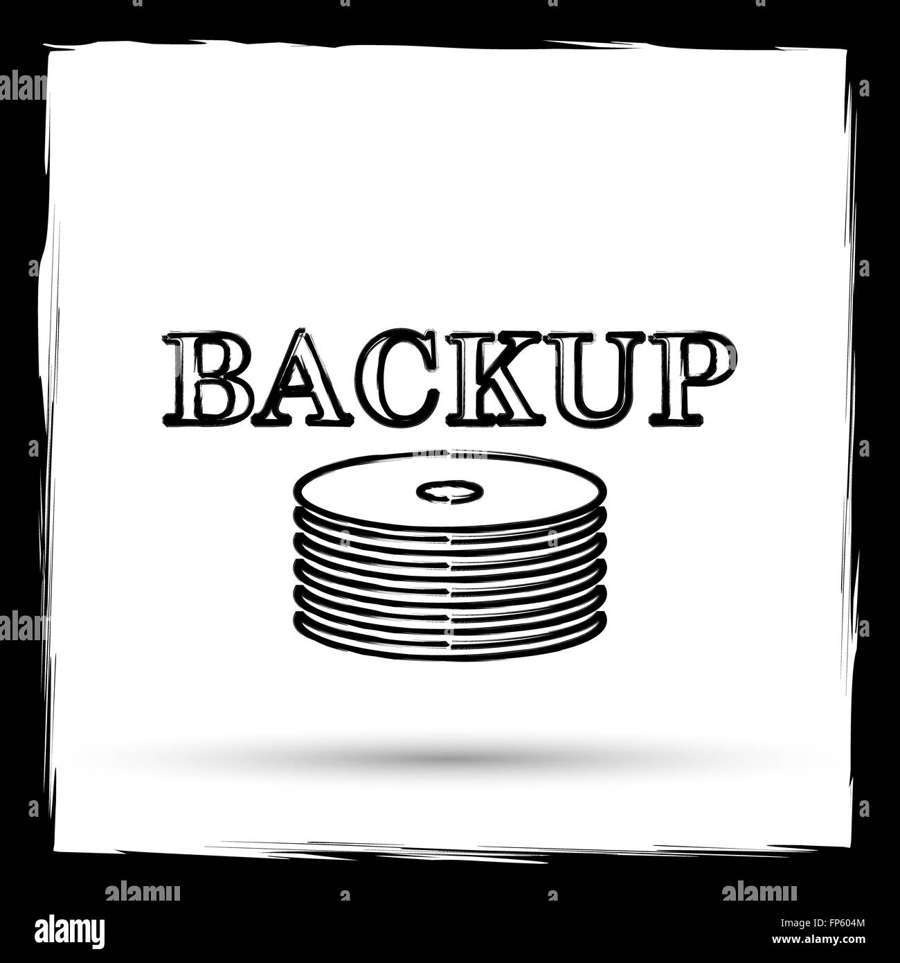 Back-up icon. Internet button on white background. Outline design ...