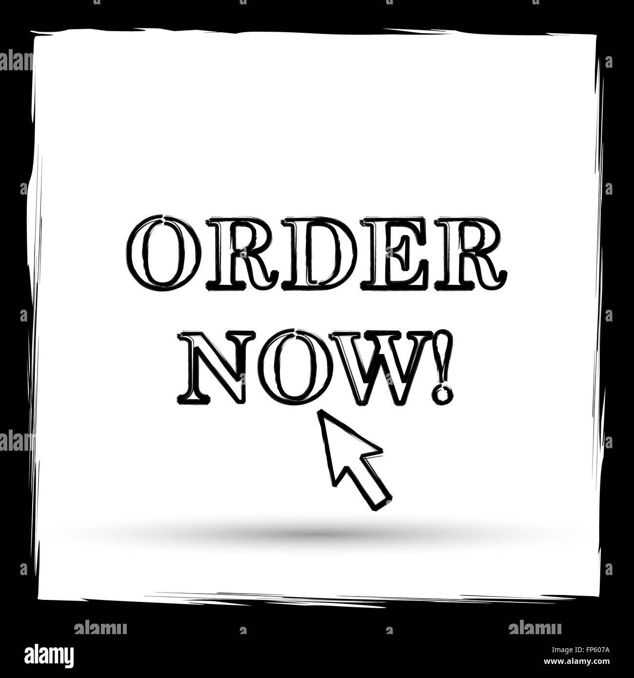 Order now icon. Internet button on white background. Outline design ...