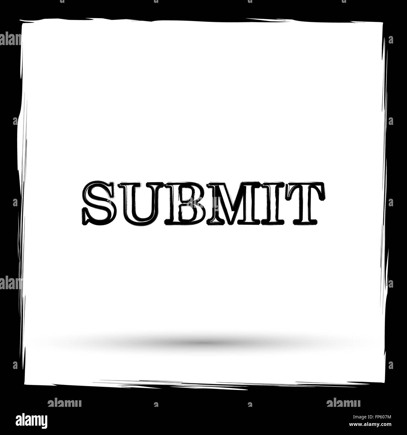 Submit icon. Internet button on white background. Outline design ...