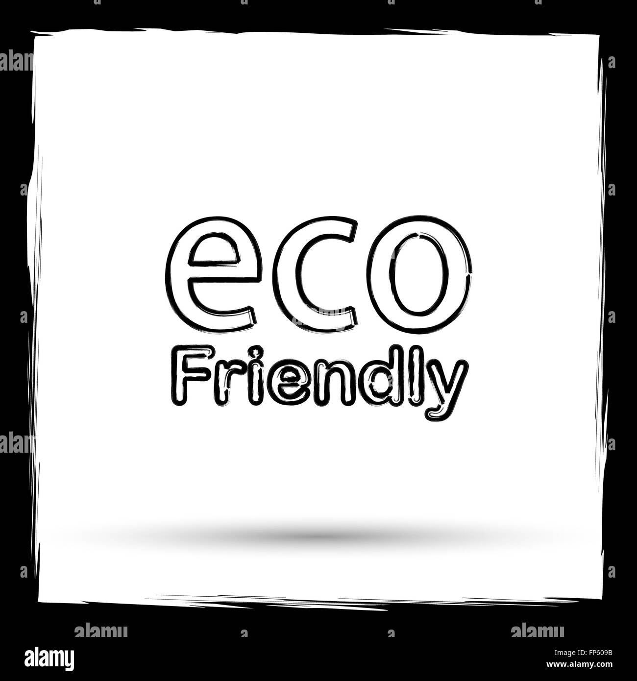 Eco Friendly icon. Internet button on white background. Outline design ...