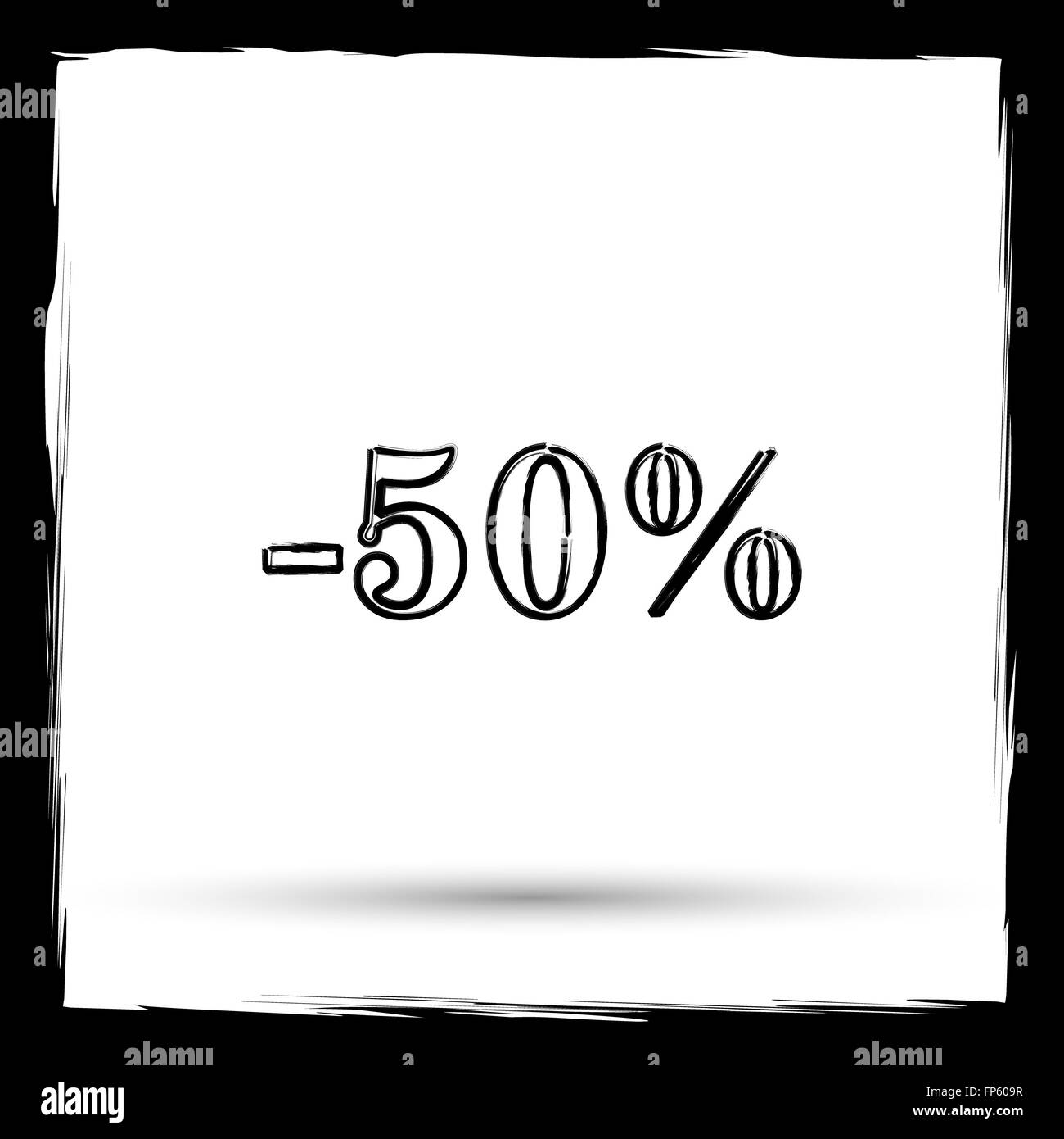 50 percent off illustration Black and White Stock Photos & Images - Alamy