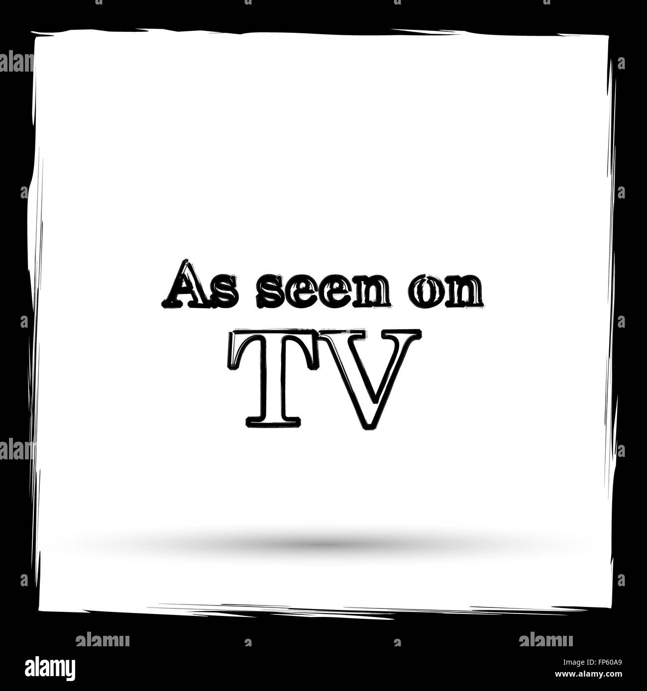 As seen on TV icon. Internet button on white background. Outline design ...