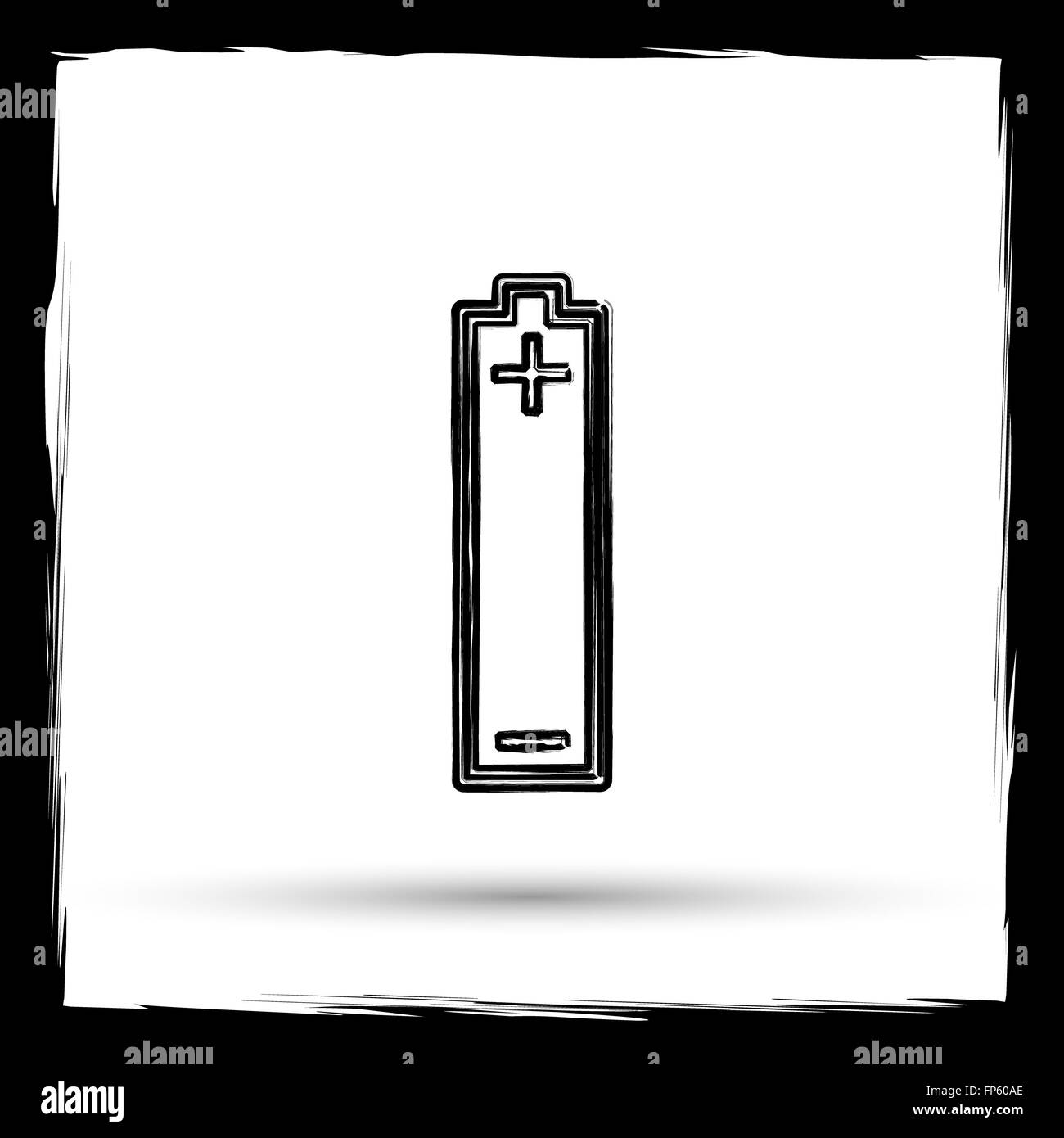 Battery icon. Internet button on white background. Outline design ...