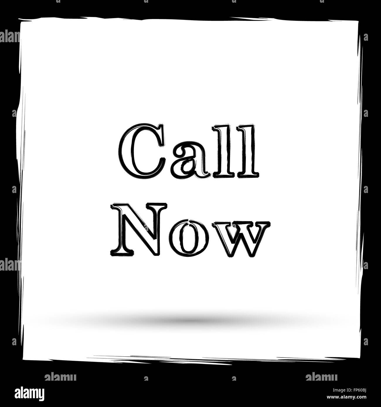 Call now icon. Internet button on white background. Outline design ...