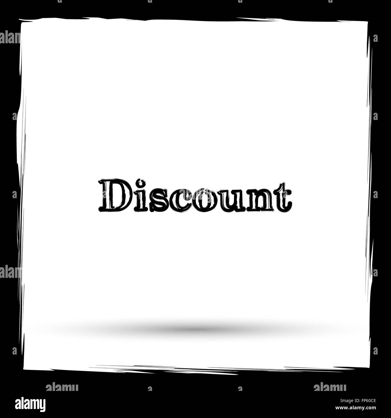 Discount icon. Internet button on white background. Outline design ...