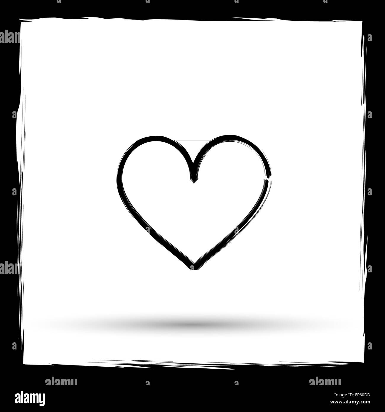 Heart icon. Internet button on white background. Outline design ...