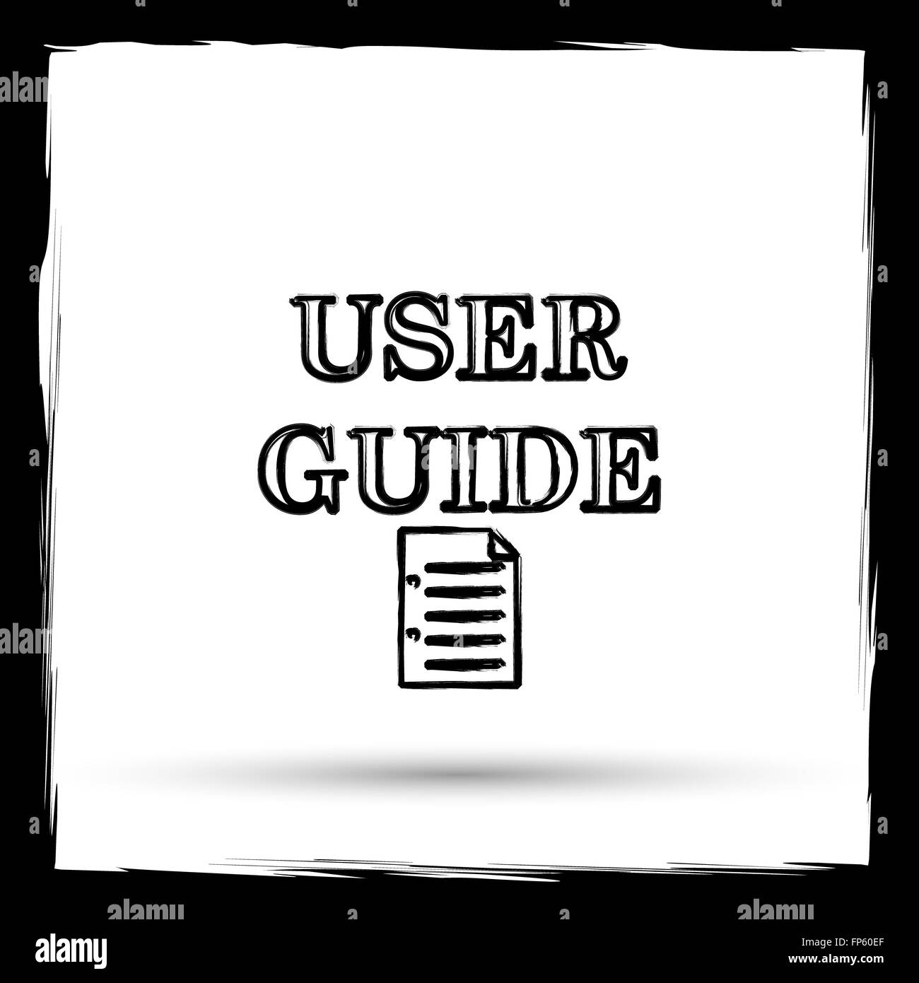 User guide icon. Internet button on white background. Outline design ...