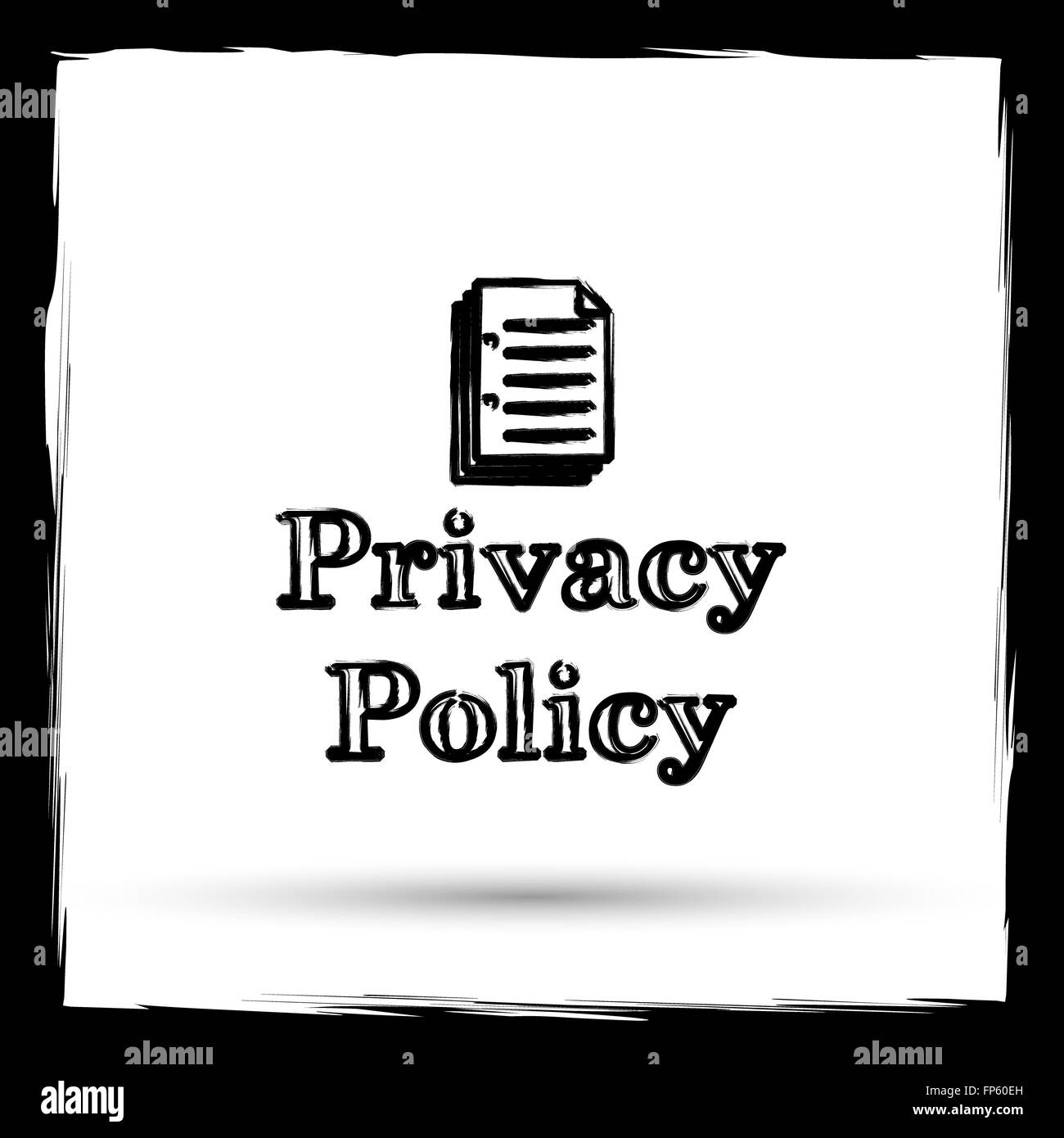 Privacy policy icon. Internet button on white background. Outline ...