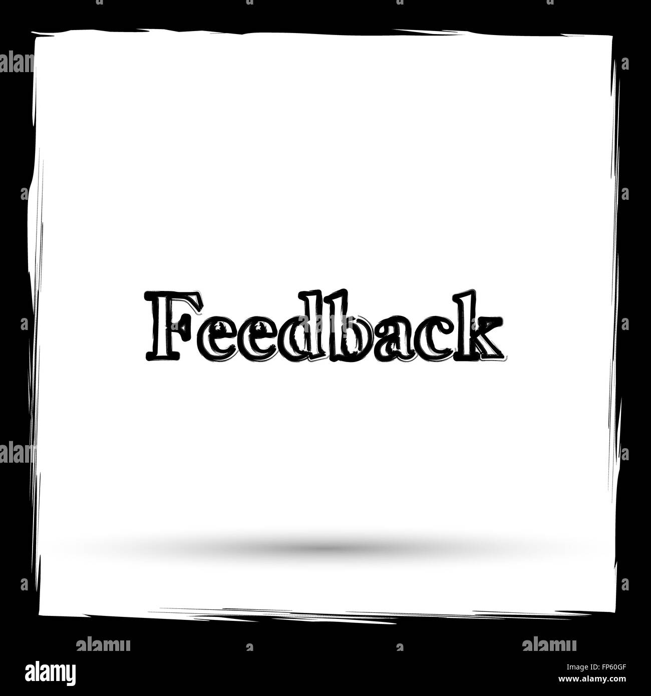 Feedback icon. Internet button on white background. Outline design ...