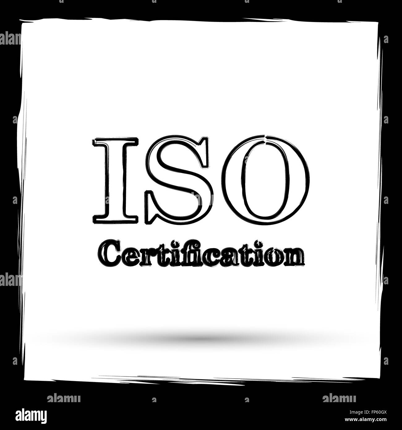 ISO certification icon. Internet button on white background. Outline ...