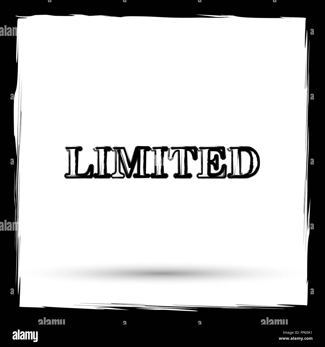 Limited icon. Internet button on white background. Outline design ...