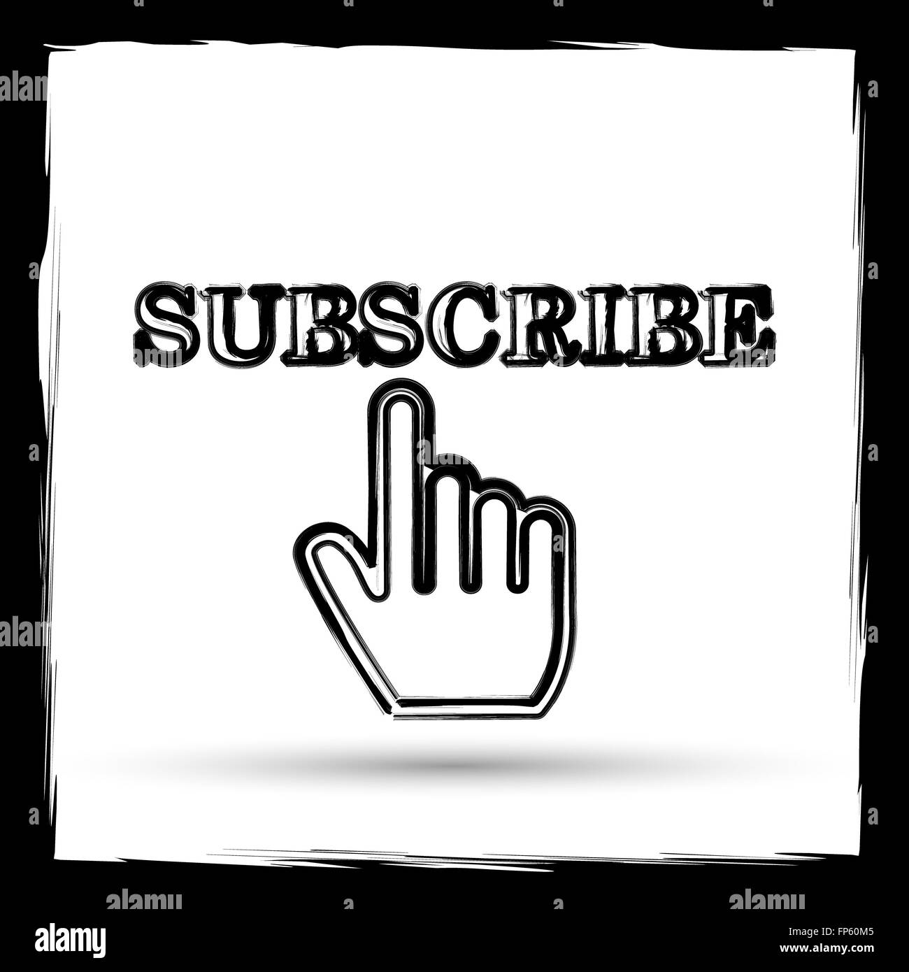 Subscribe icon. Internet button on white background. Outline design ...
