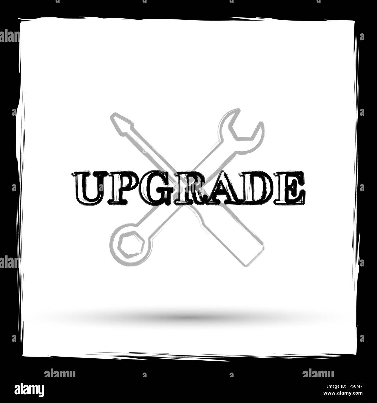 Upgrade icon. Internet button on white background. Outline design ...