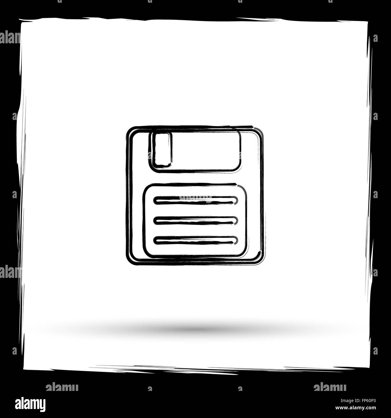 Save icon. Internet button on white background. Outline design ...