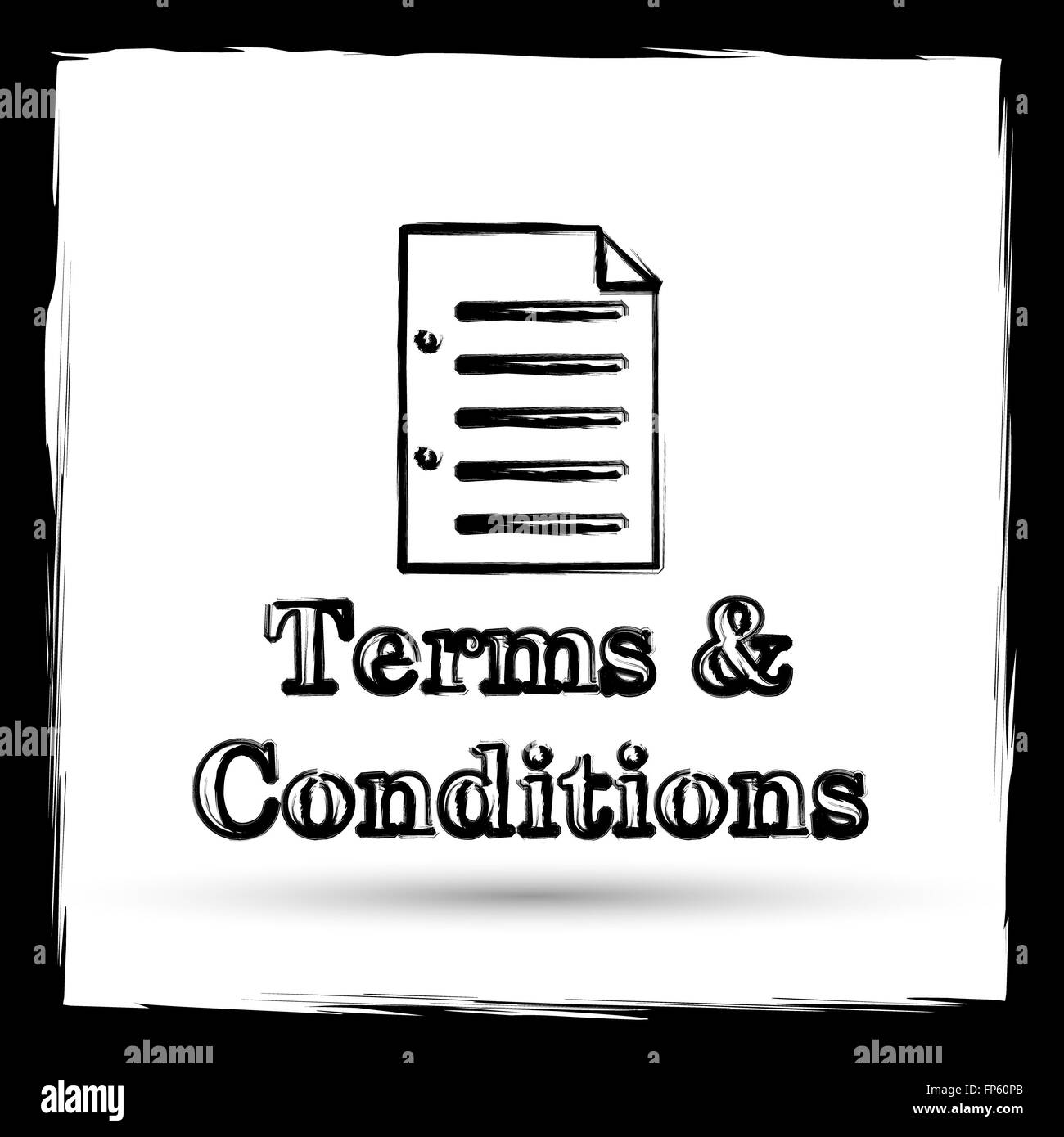 Terms and conditions icon. Internet button on white background. Outline ...