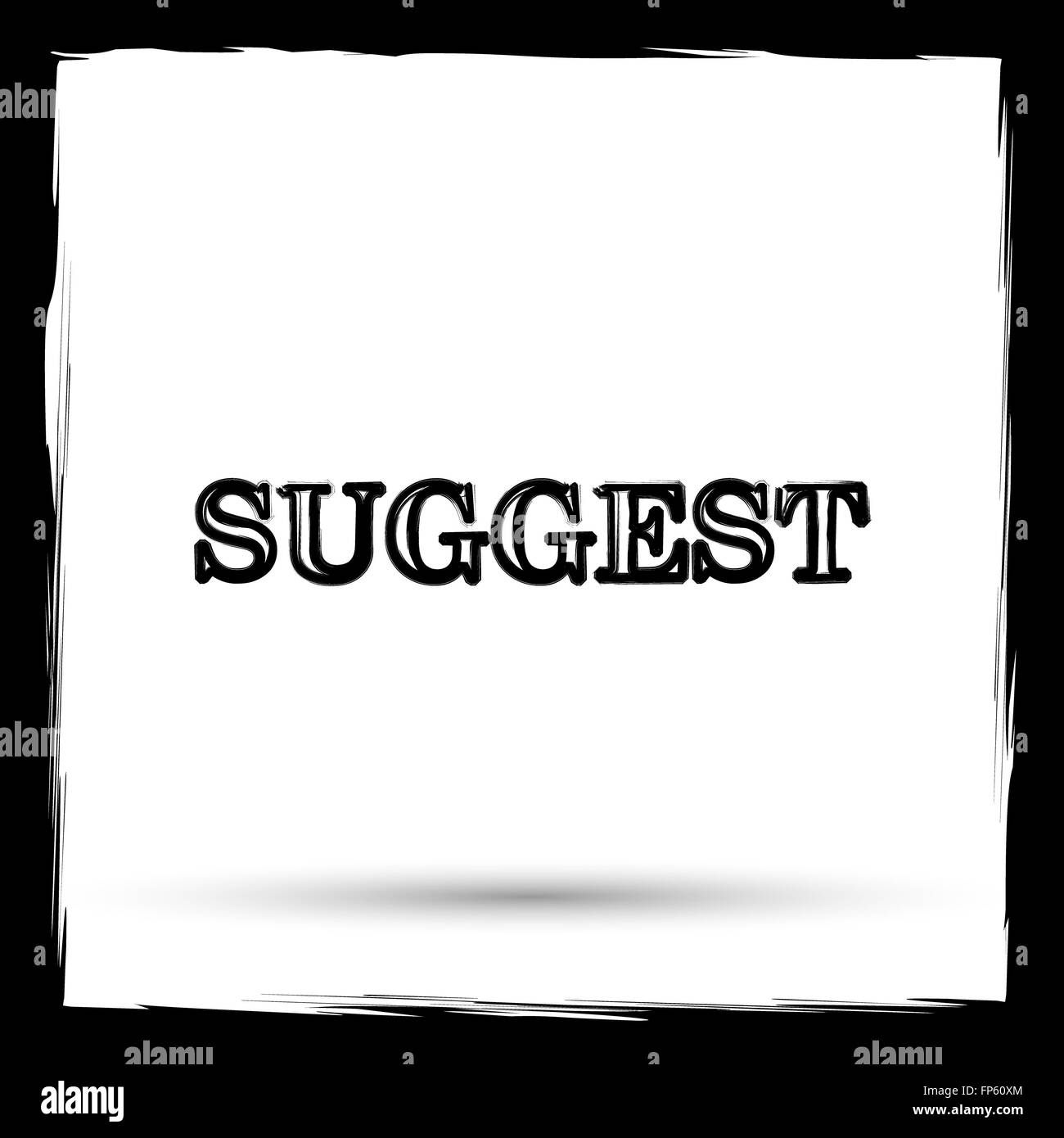 Suggest icon. Internet button on white background. Outline design ...