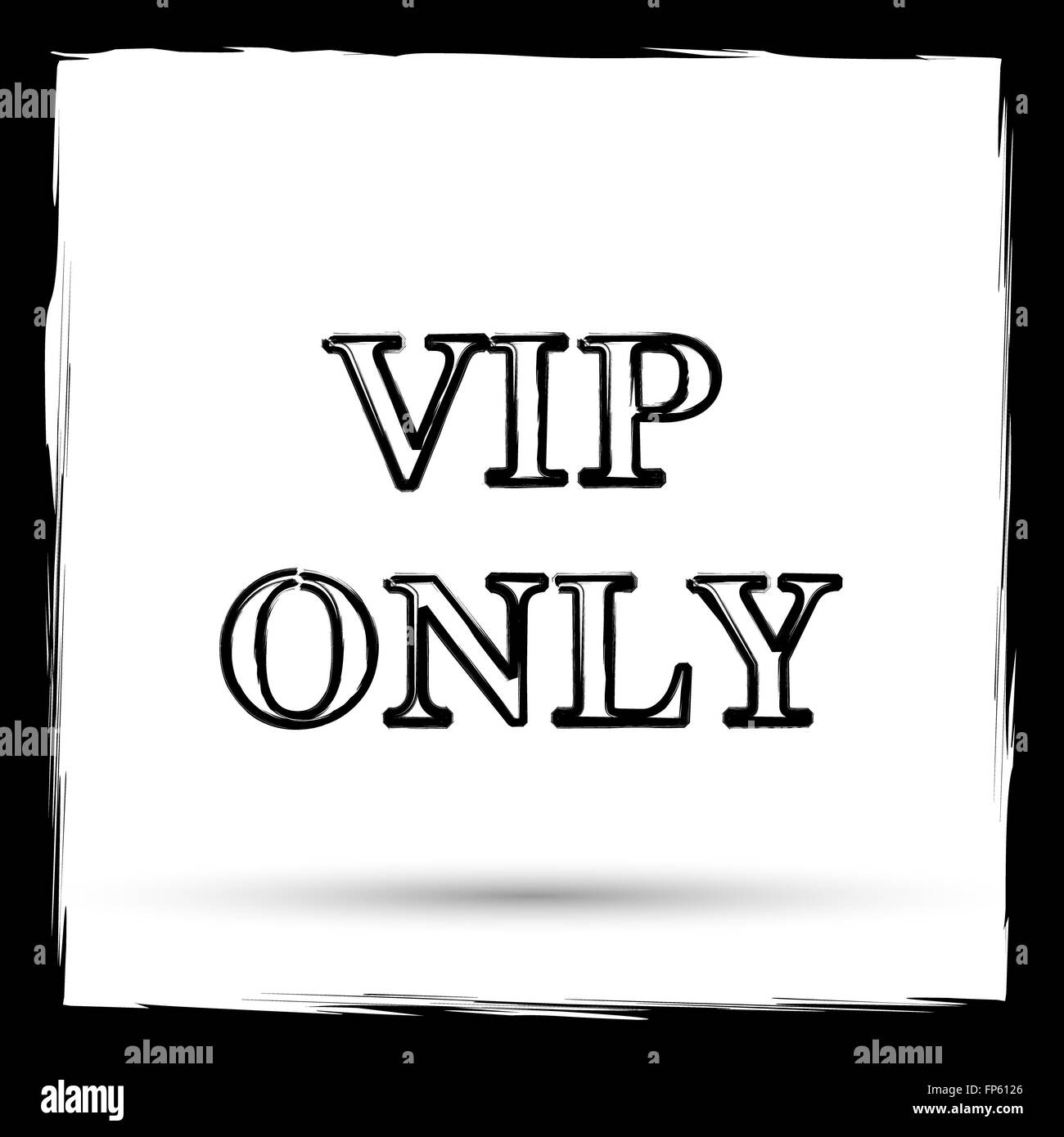 VIP only icon. Internet button on white background. Outline design ...