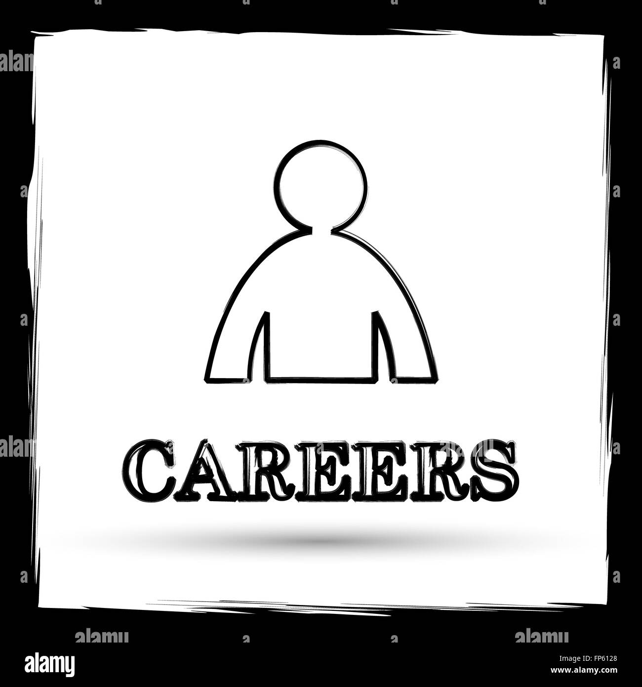 Careers icon. Internet button on white background. Outline design ...