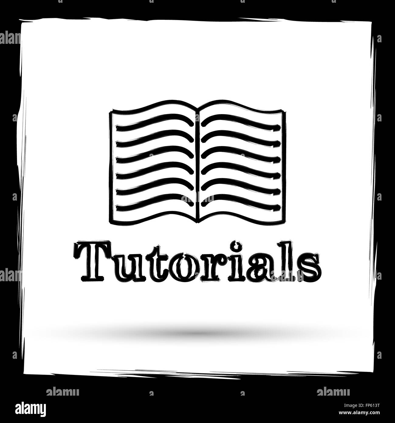 Tutorials icon. Internet button on white background. Outline design ...