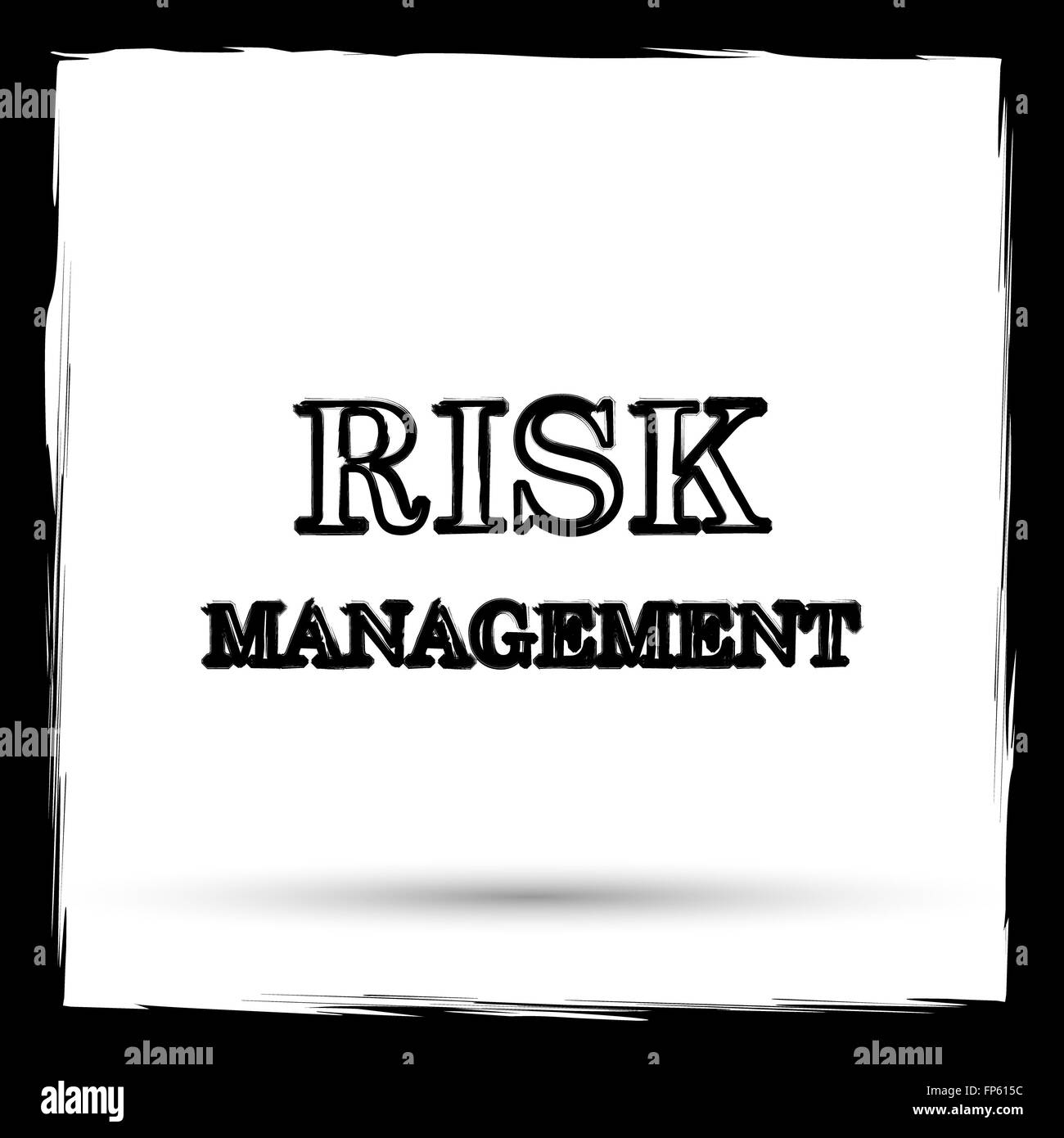 Risk management icon. Internet button on white background. Outline ...