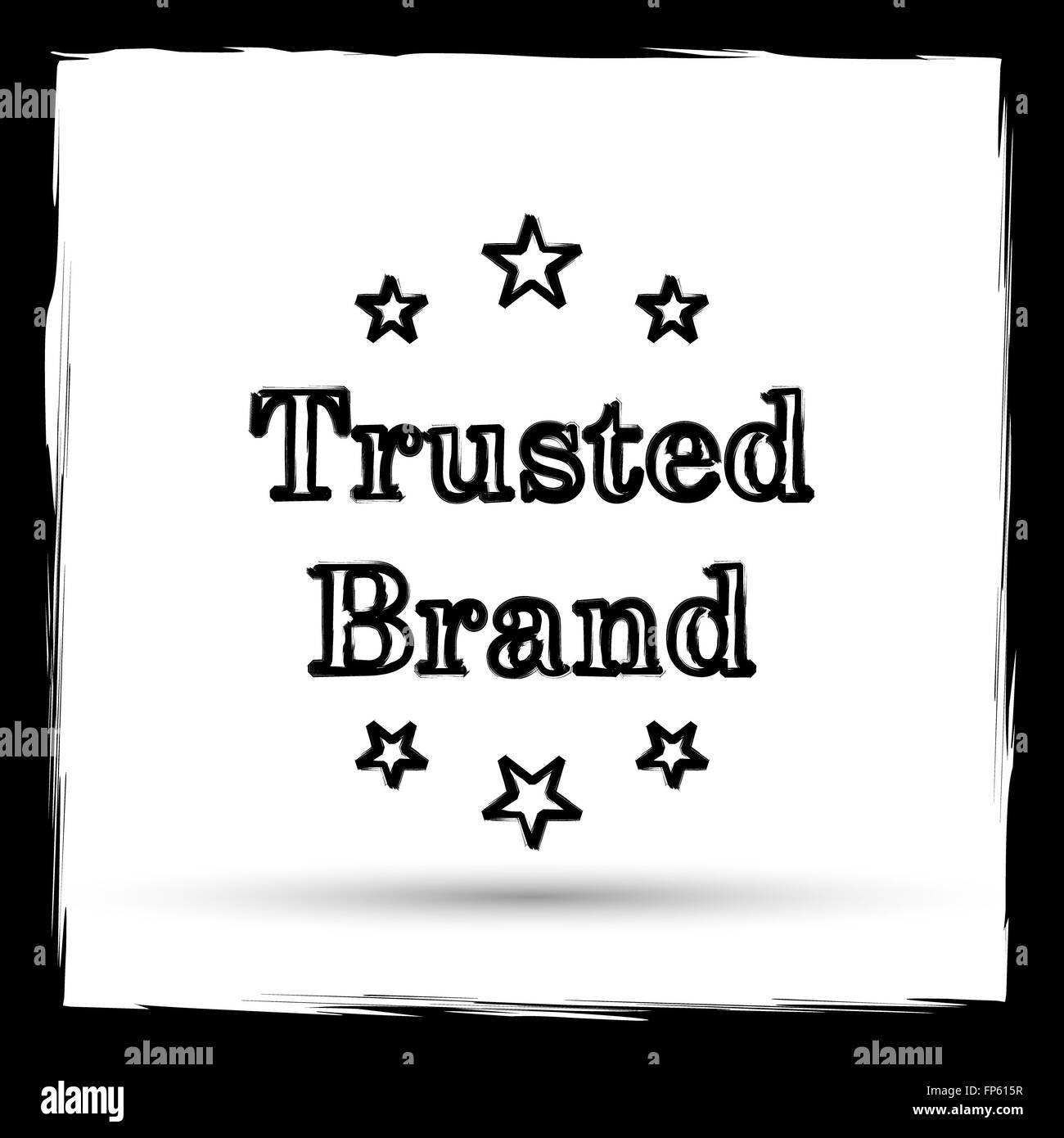 Trusted brand icon. Internet button on white background. Outline design ...