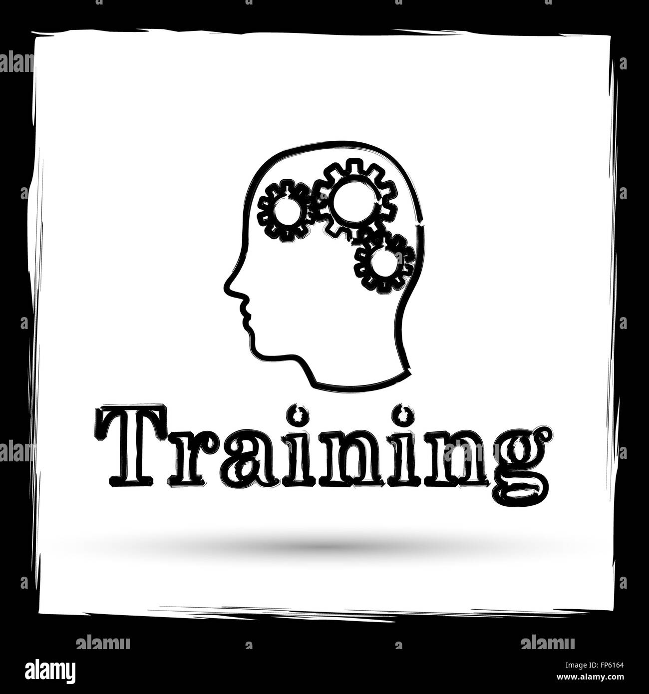 Training icon. Internet button on white background. Outline design ...