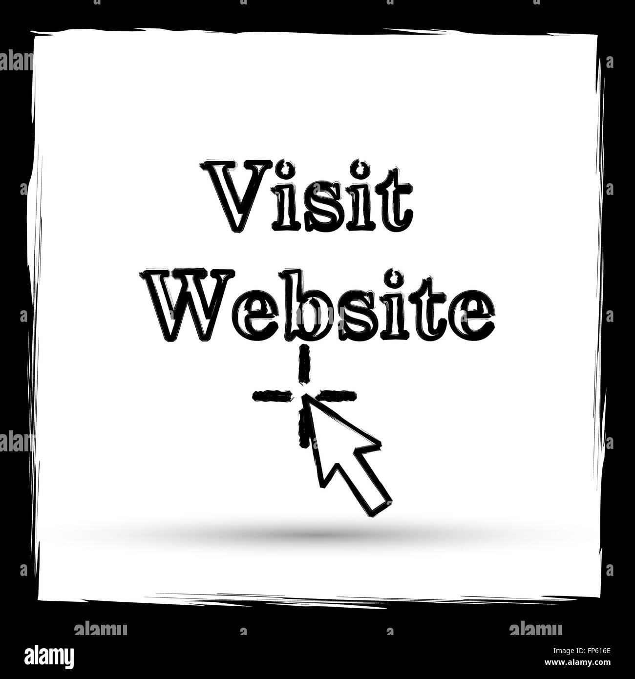 Visit website icon. Internet button on white background. Outline design ...