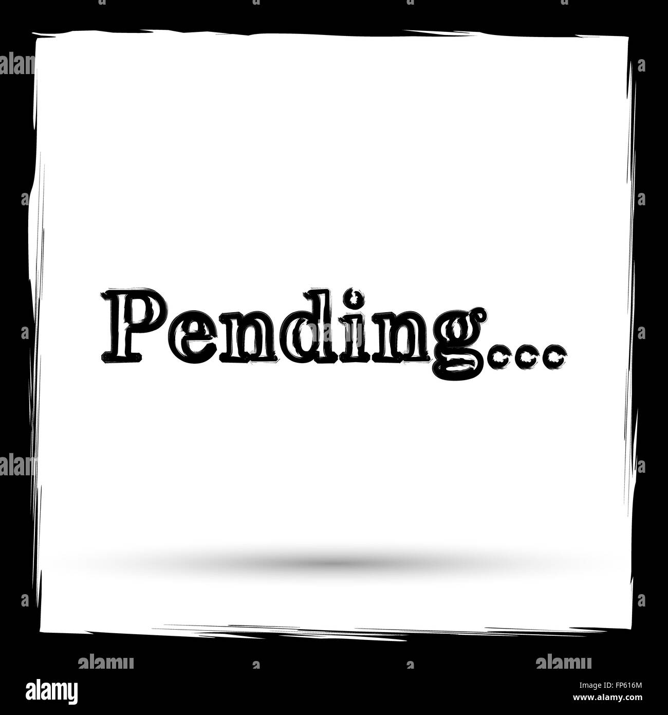 Pending icon. Internet button on white background. Outline design ...