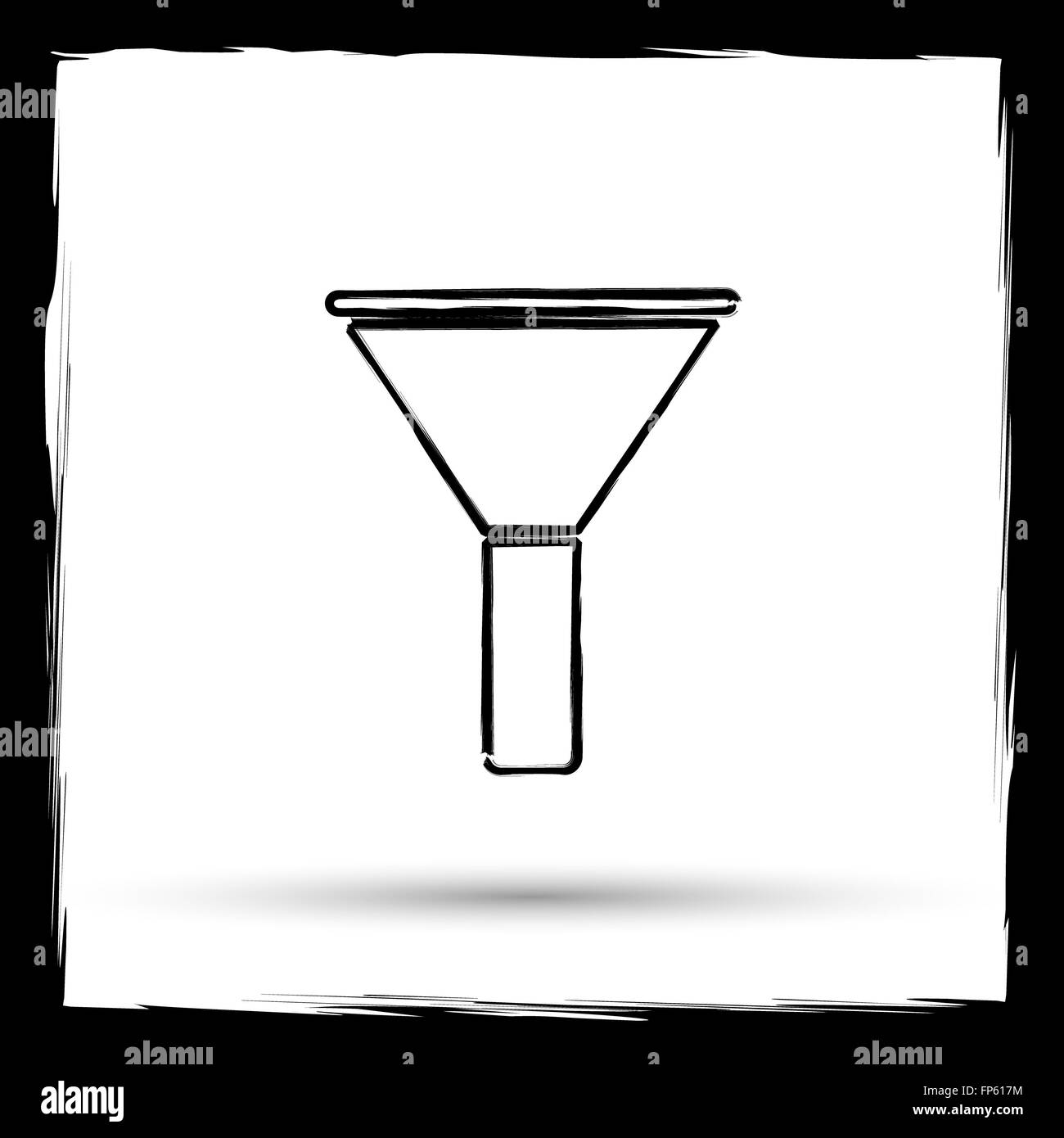 Filter icon. Internet button on white background. Outline design ...