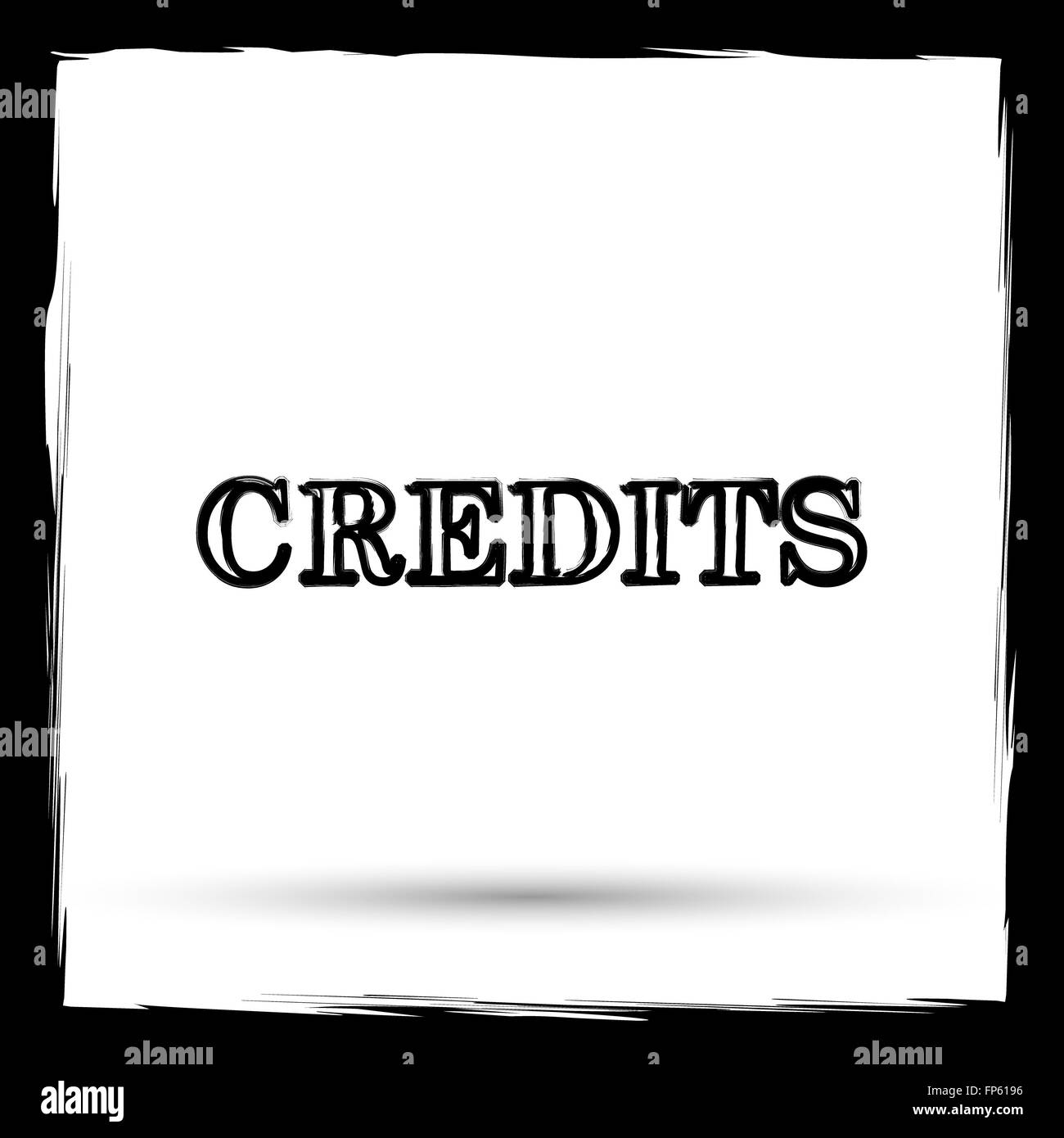 Credits icon. Internet button on white background. Outline design ...