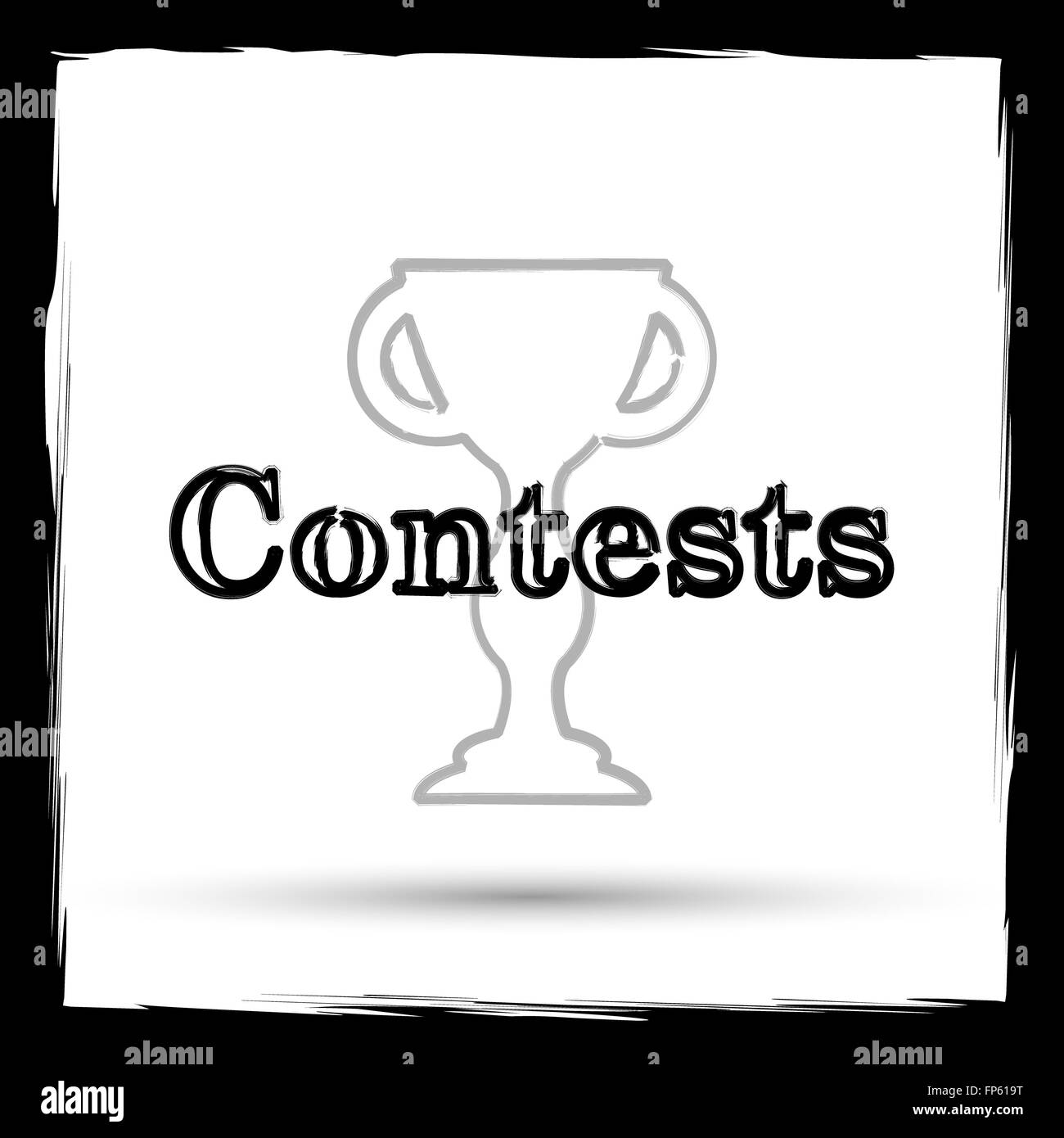 Contests icon. Internet button on white background. Outline design ...