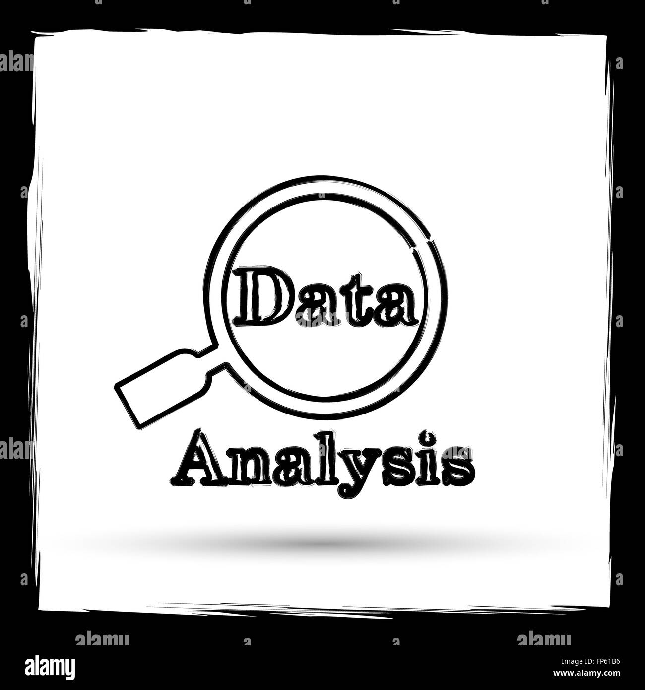 Data analysis icon. Internet button on white background. Outline design ...