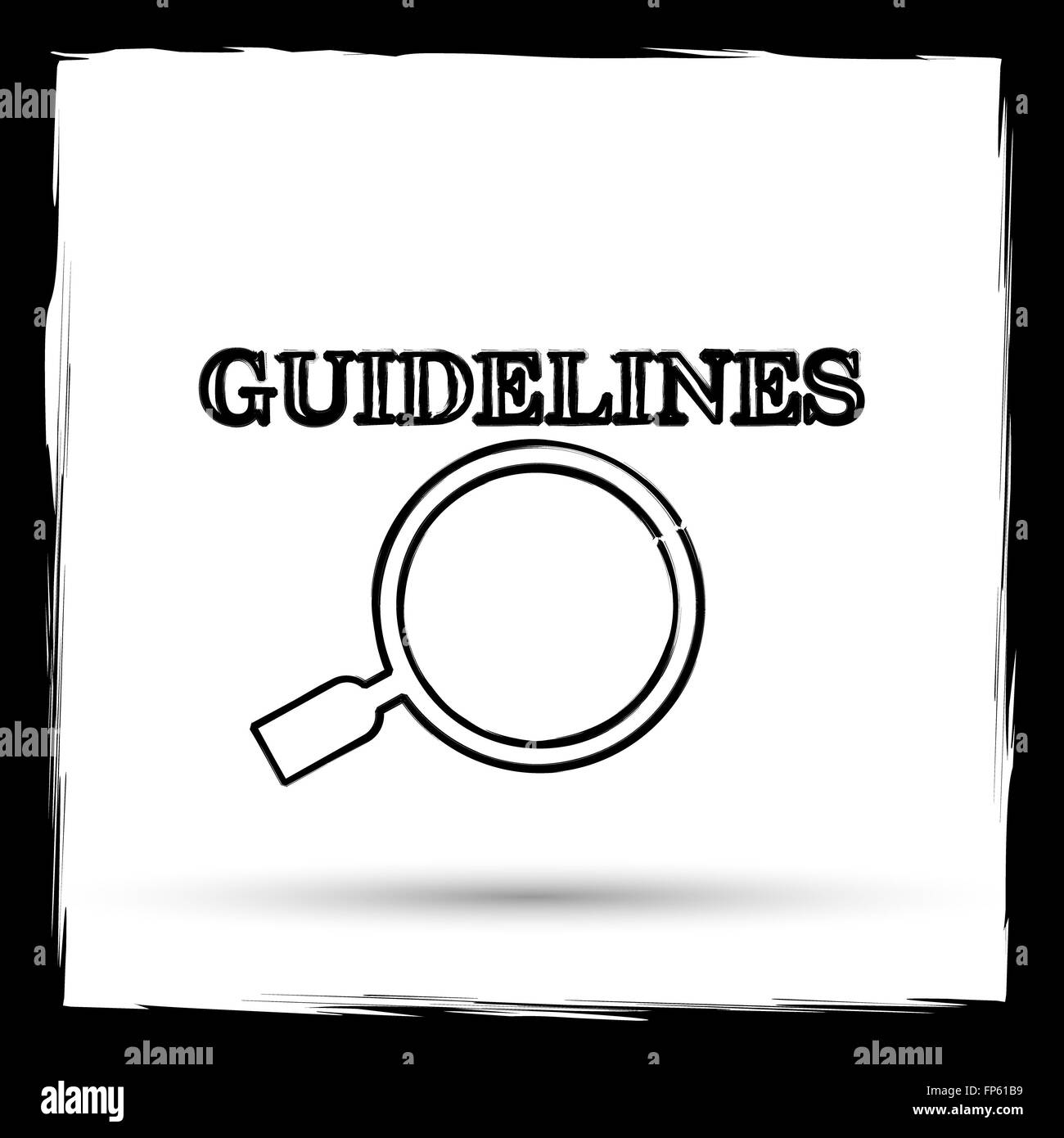 Guidelines icon. Internet button on white background. Outline design ...
