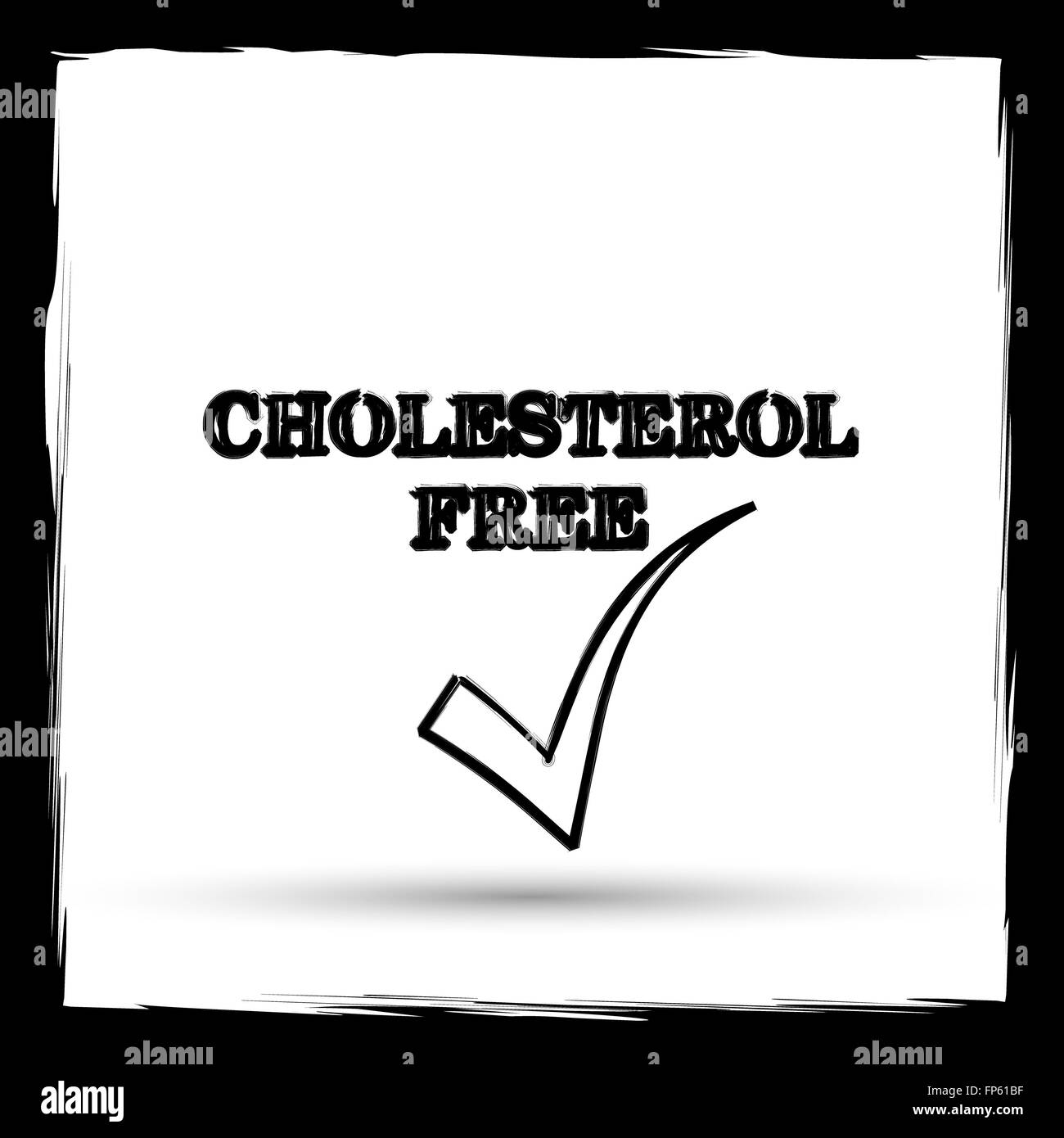 Cholesterol free icon. Internet button on white background. Outline ...