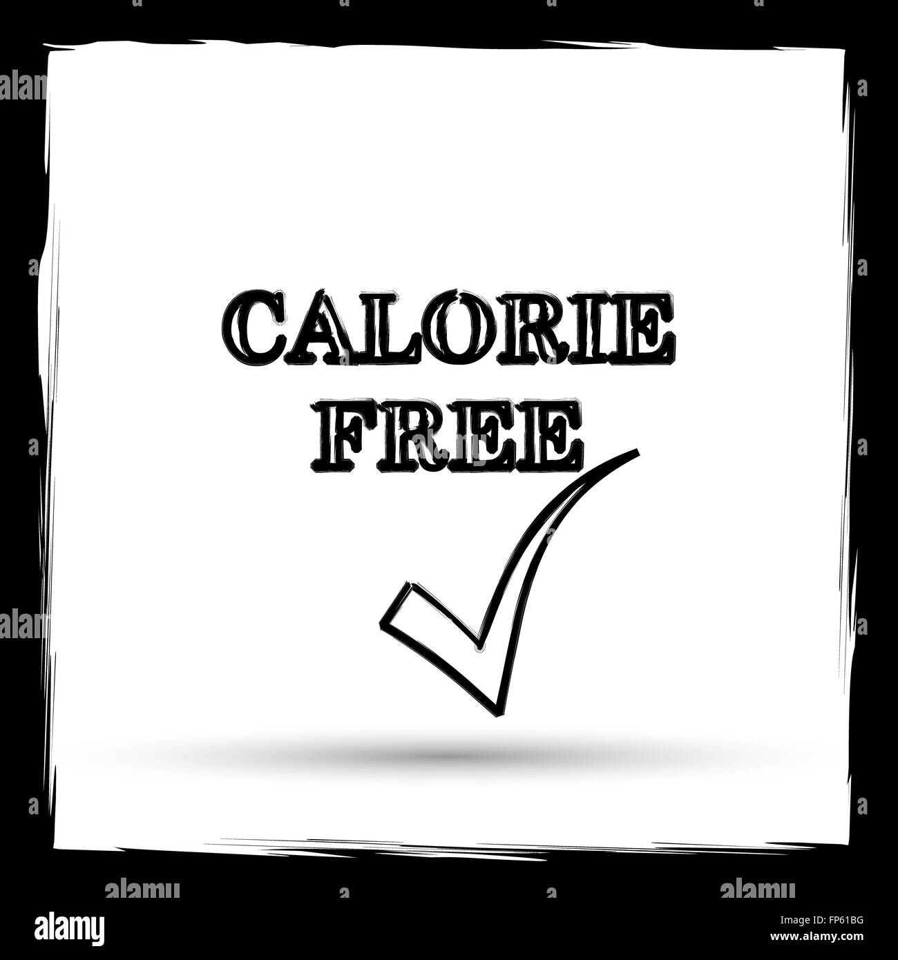 Calorie free icon. Internet button on white background. Outline design ...