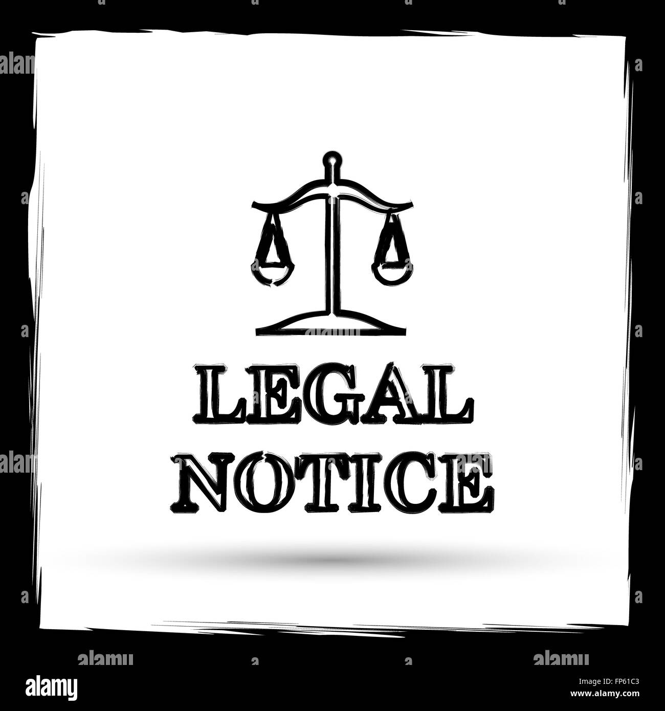 Legal notice icon. Internet button on white background. Outline design ...
