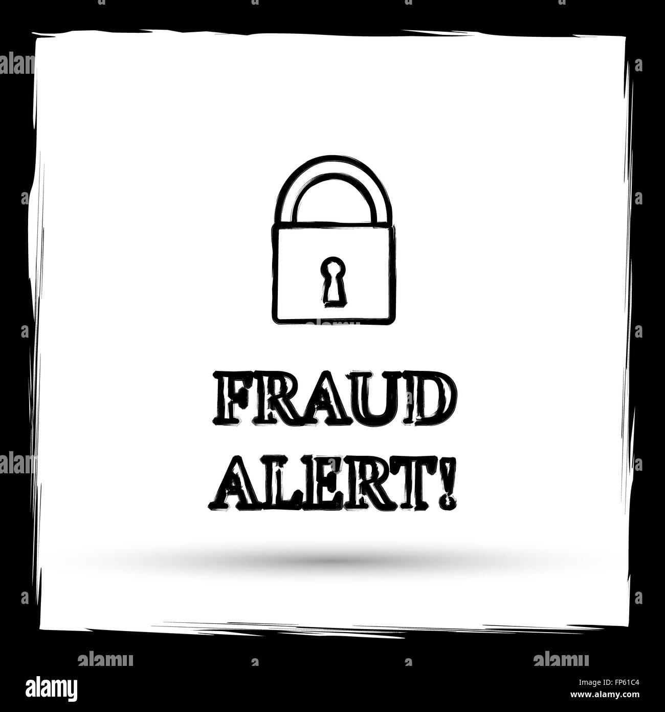 Fraud alert icon. Internet button on white background. Outline design ...