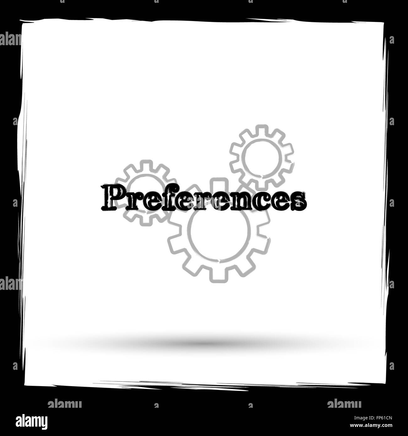 Preferences icon. Internet button on white background. Outline design ...