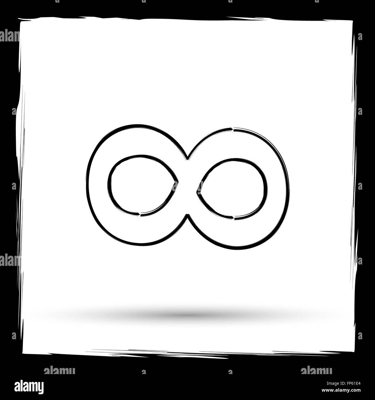Infinity sign icon. Internet button on white background. Outline design ...