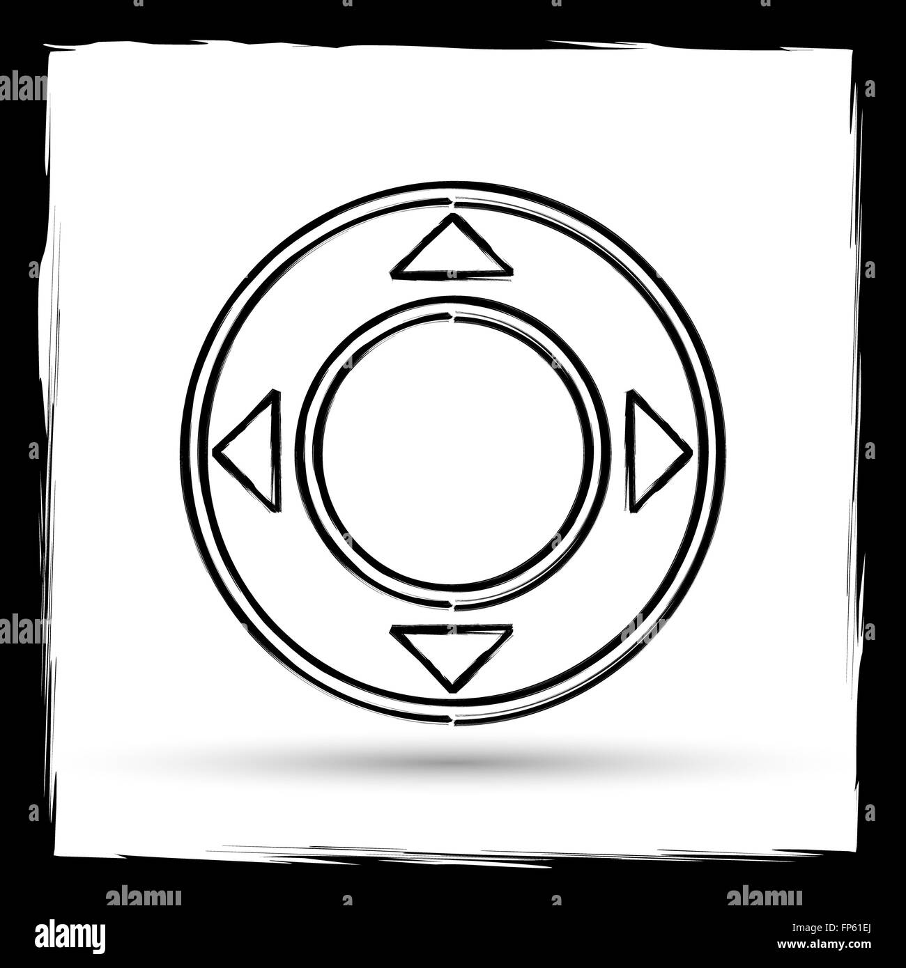 Joystick icon. Internet button on white background. Outline design ...