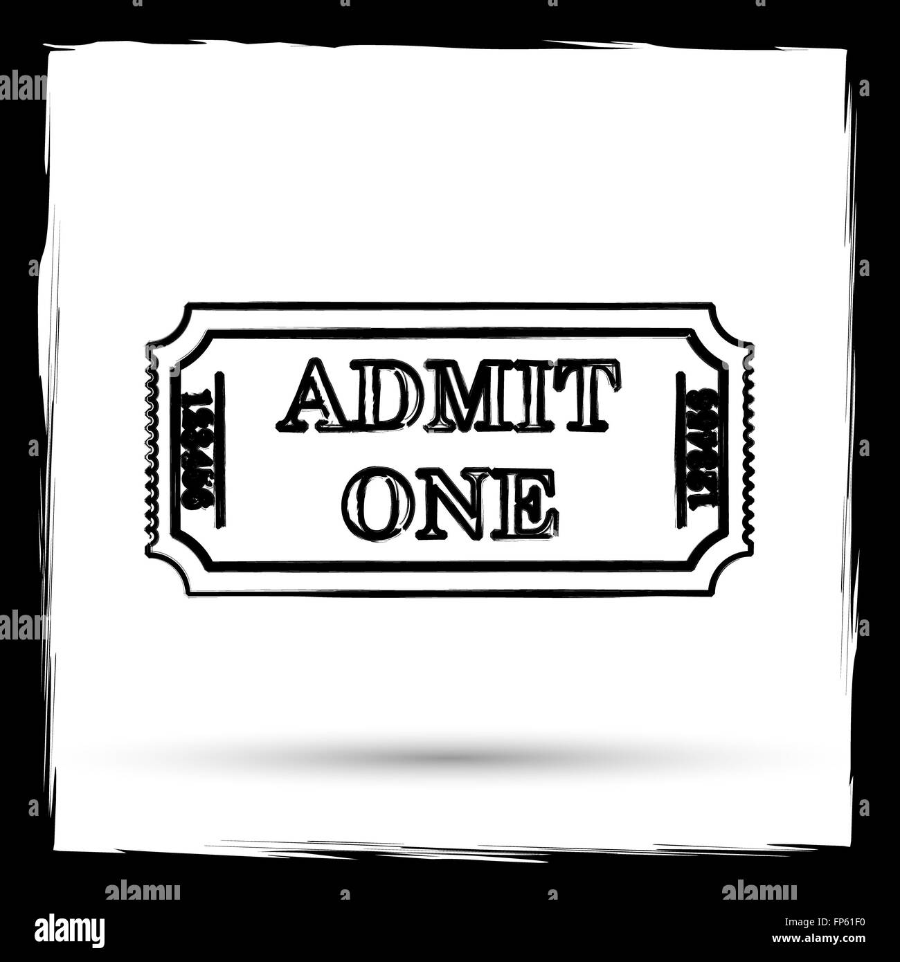 Admit One Black And White